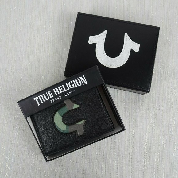 True Religion | Bags | New True Religion Mens Trifold Wallet Genuine ...
